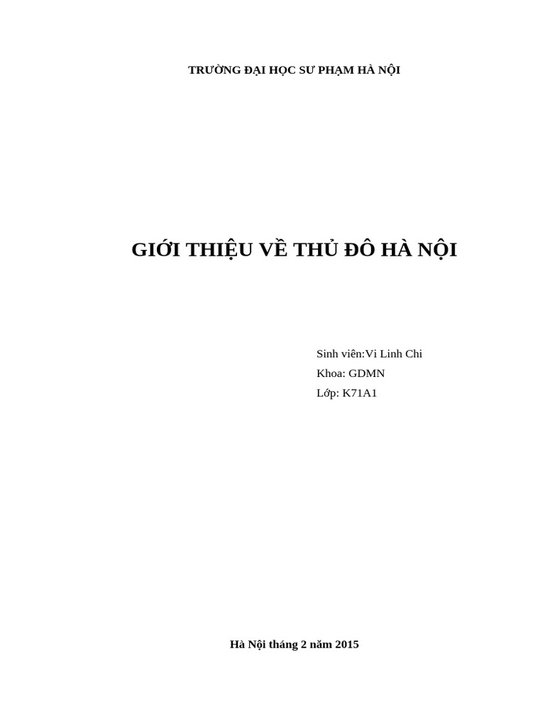 Gioi Thieu Ve Ha Noi | PDF