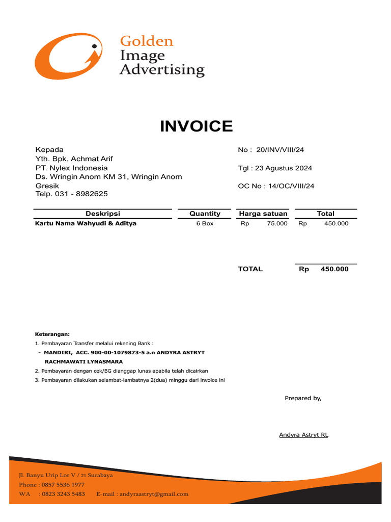 Inv - Nylex - 20 | PDF