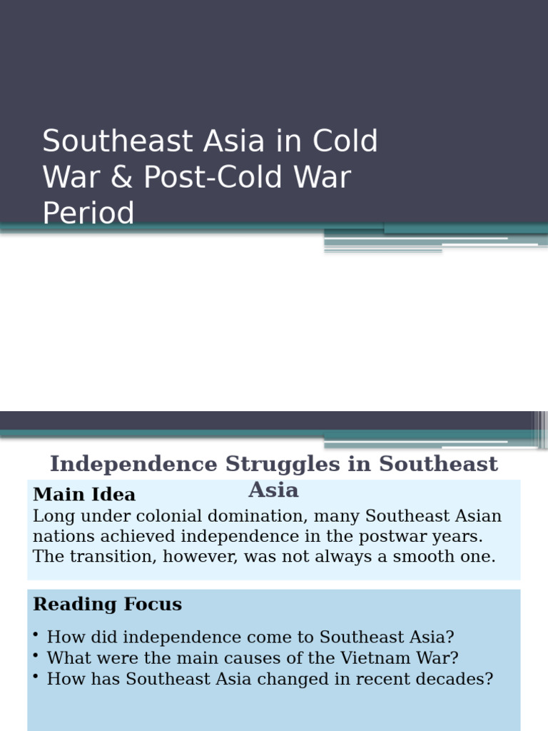 Chapter - 2 - Southeast Asia in Cold War & Post-Cold War | PDF