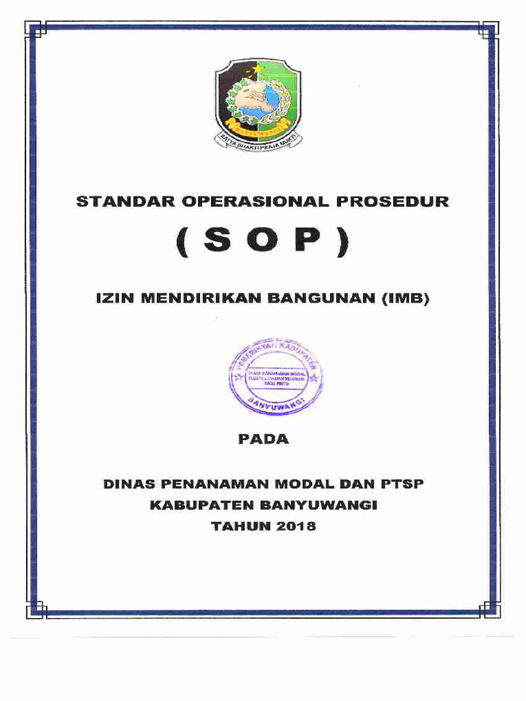 Sop Izin Mendirikan Bangunan Imb 240526 131557 | PDF