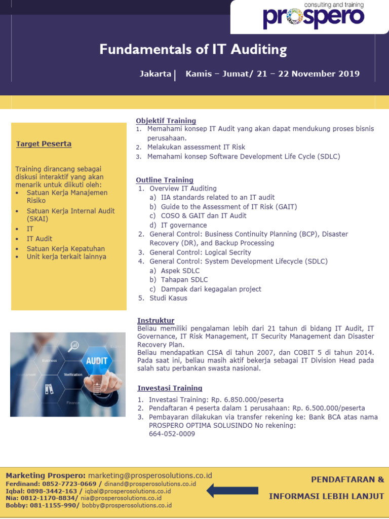 17 - (Prospero Consulting) - Fundamentals of IT Auditing | PDF