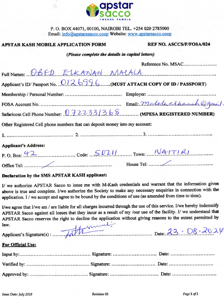 Application Form | PDF