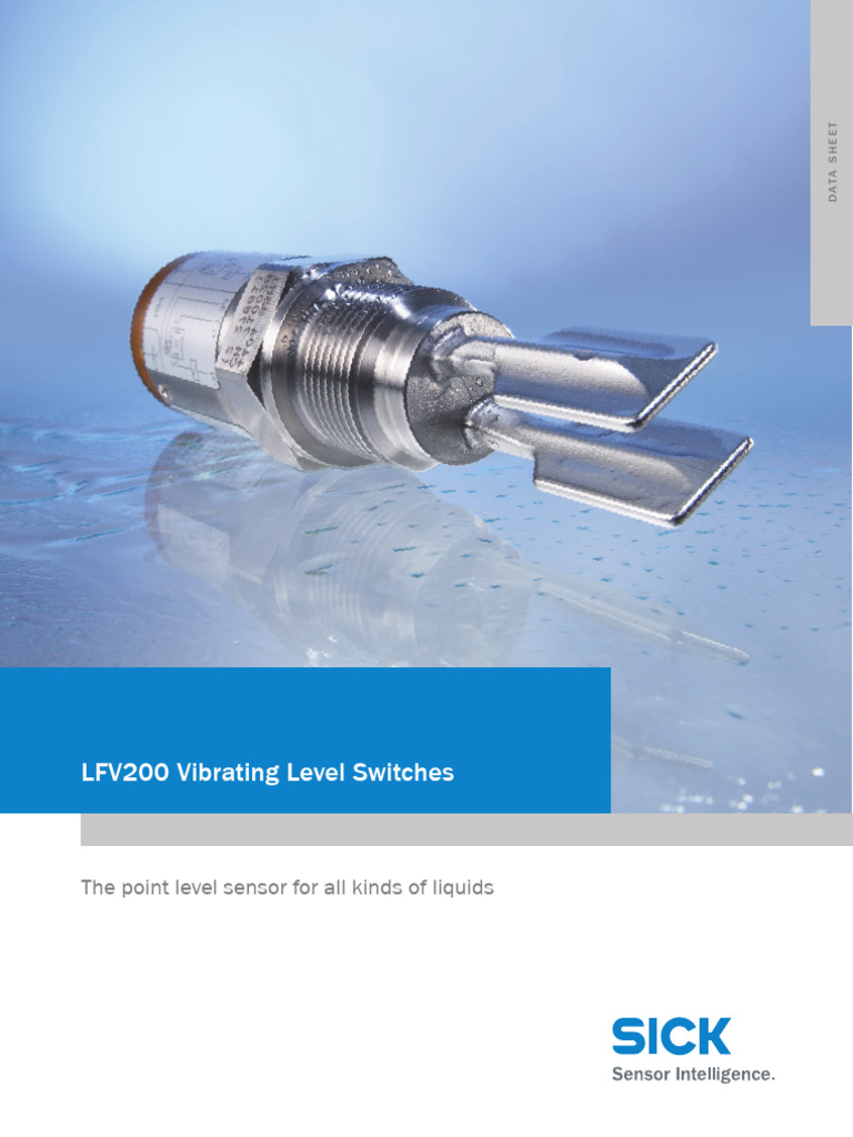 Sick Lfv200 Vibrating Level Fork - Datasheet | PDF
