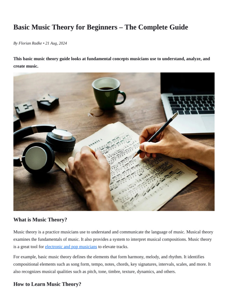 Basic Music Theory For Beginners - The Complete Guide | PDF