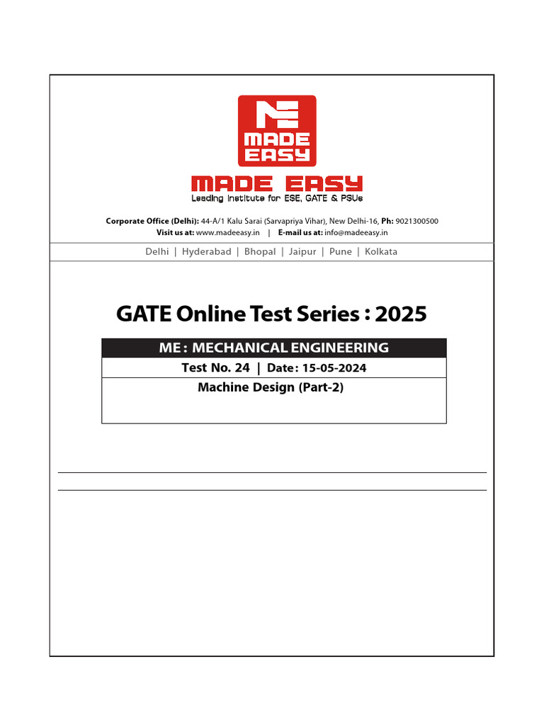 ME - Machine Design 2 1 | PDF