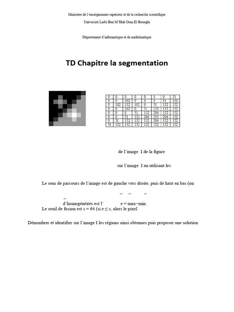 Segmentation d'images par croissance de régions | PDF | Vision par ...