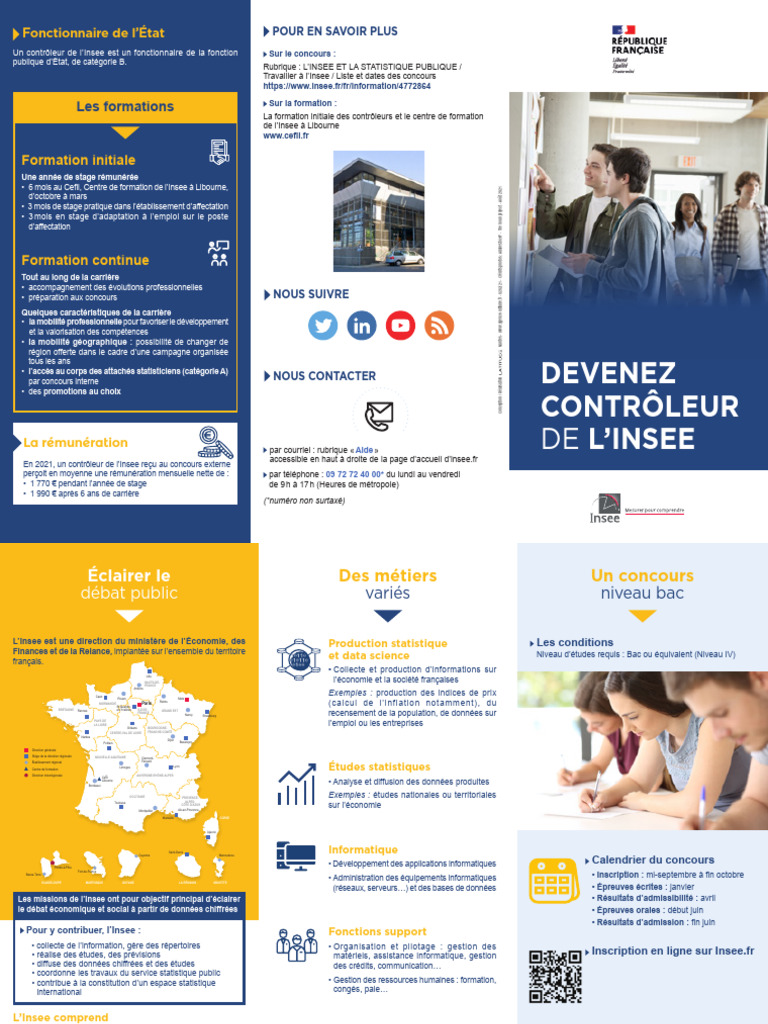Depliant Devenir Controleur Insee | PDF