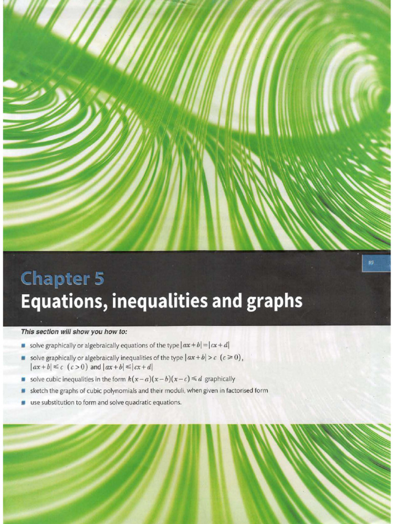 Equations, Inequalities and Graphs | PDF