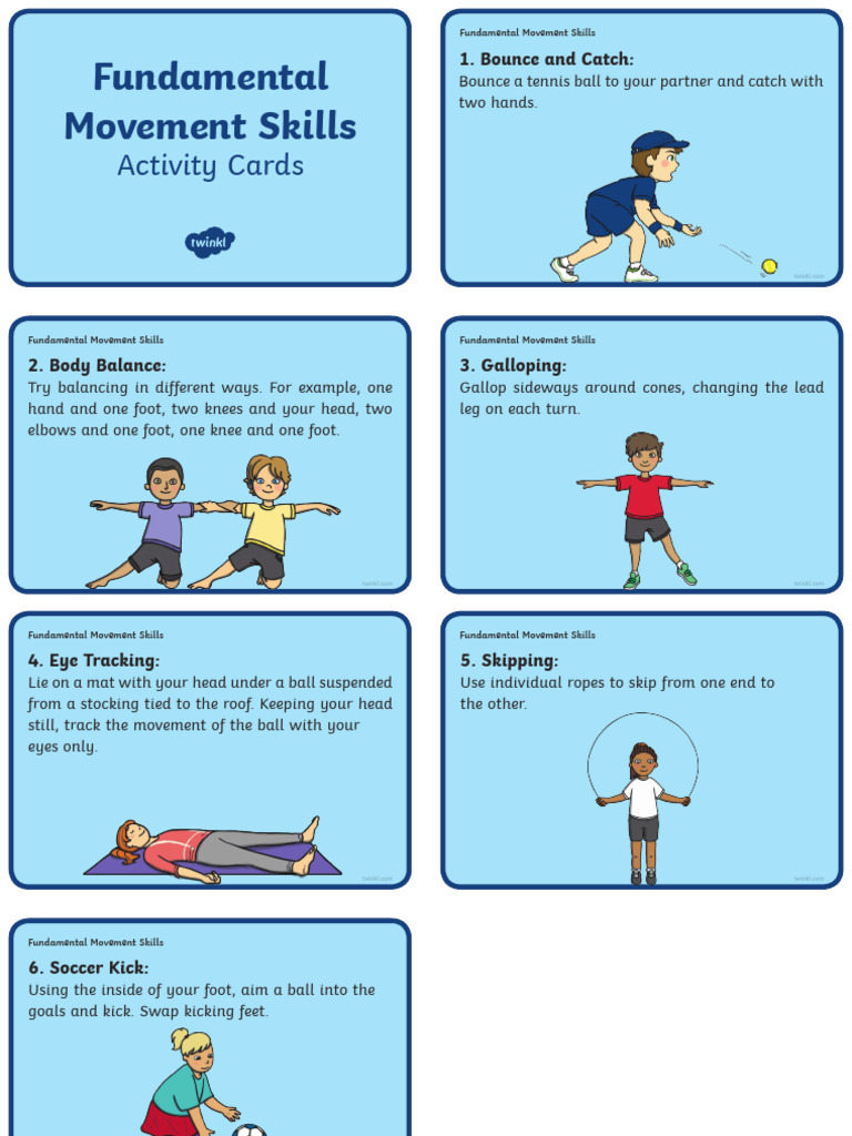 Au Pe 14 Fundamental Movement Skills Cards English - Ver - 2 | PDF
