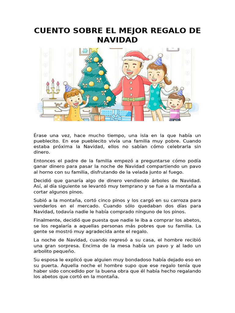 Cuento Sobre El Mejor Regalo de Navidad | PDF