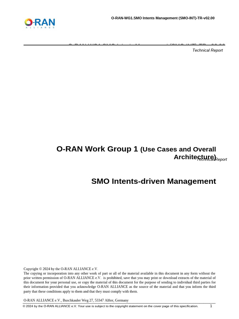 O RAN - WG1.SMO INT TR SMO Intent Management R003 v02.00 | PDF ...