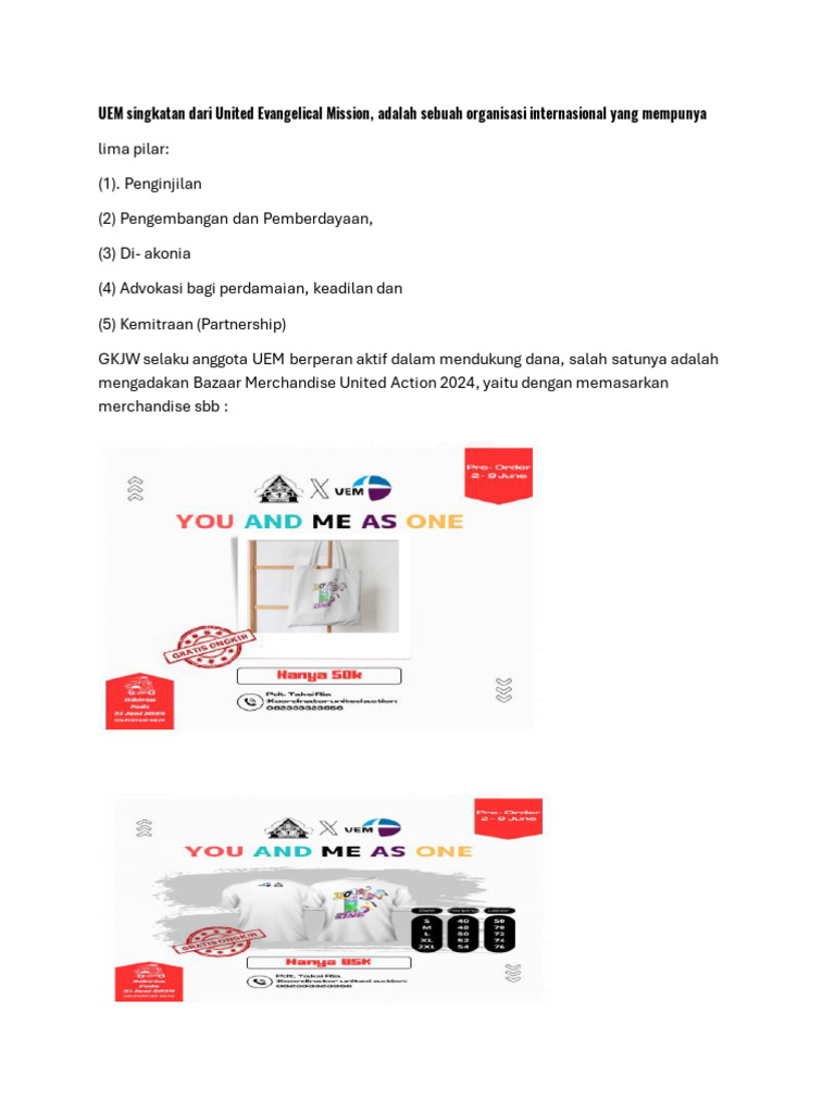 UEM Singkatan Dari United Evangelical Mission, Adalah Sebuah Organisasi Internasional Yang ...