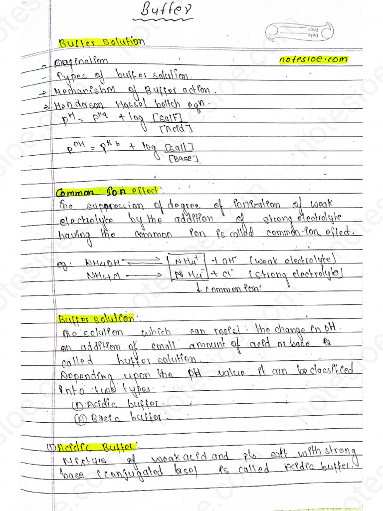 Buffer Solution | PDF
