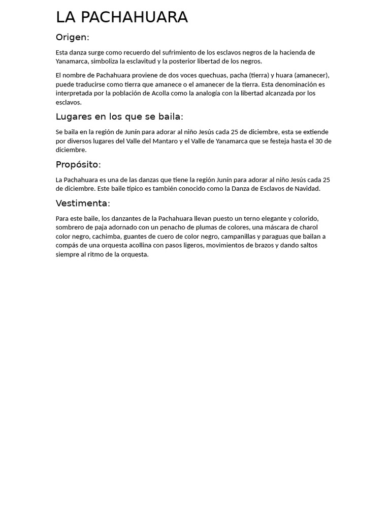 La Pachahuara | PDF