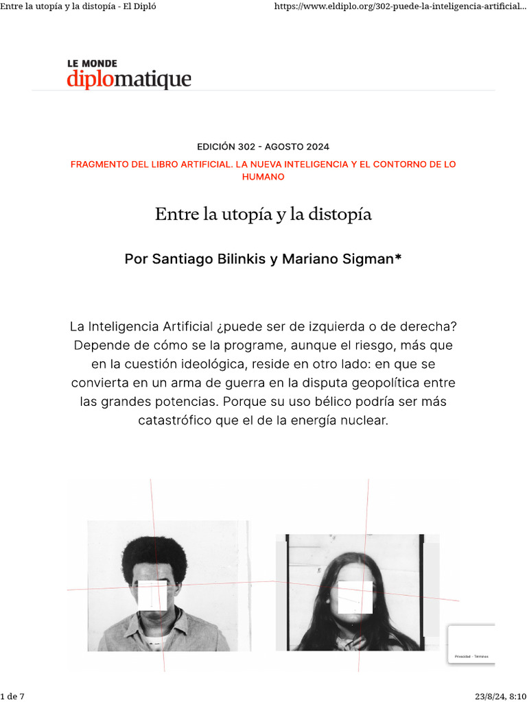 Entre La Utopía y La Distopía - El Dipló | PDF | Inteligencia ...