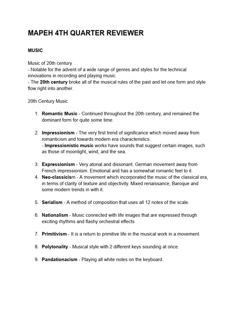 Mah 4TH Quarter Reviewer | PDF