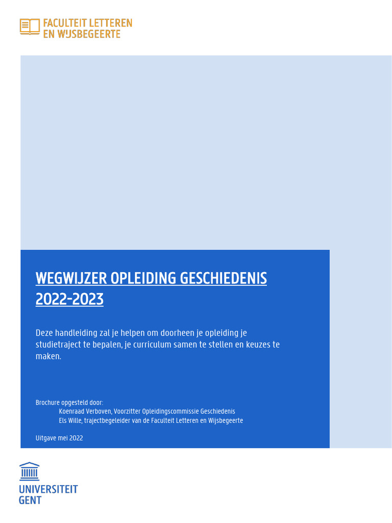 Wegwijzer Opleiding Geschiedenis | PDF