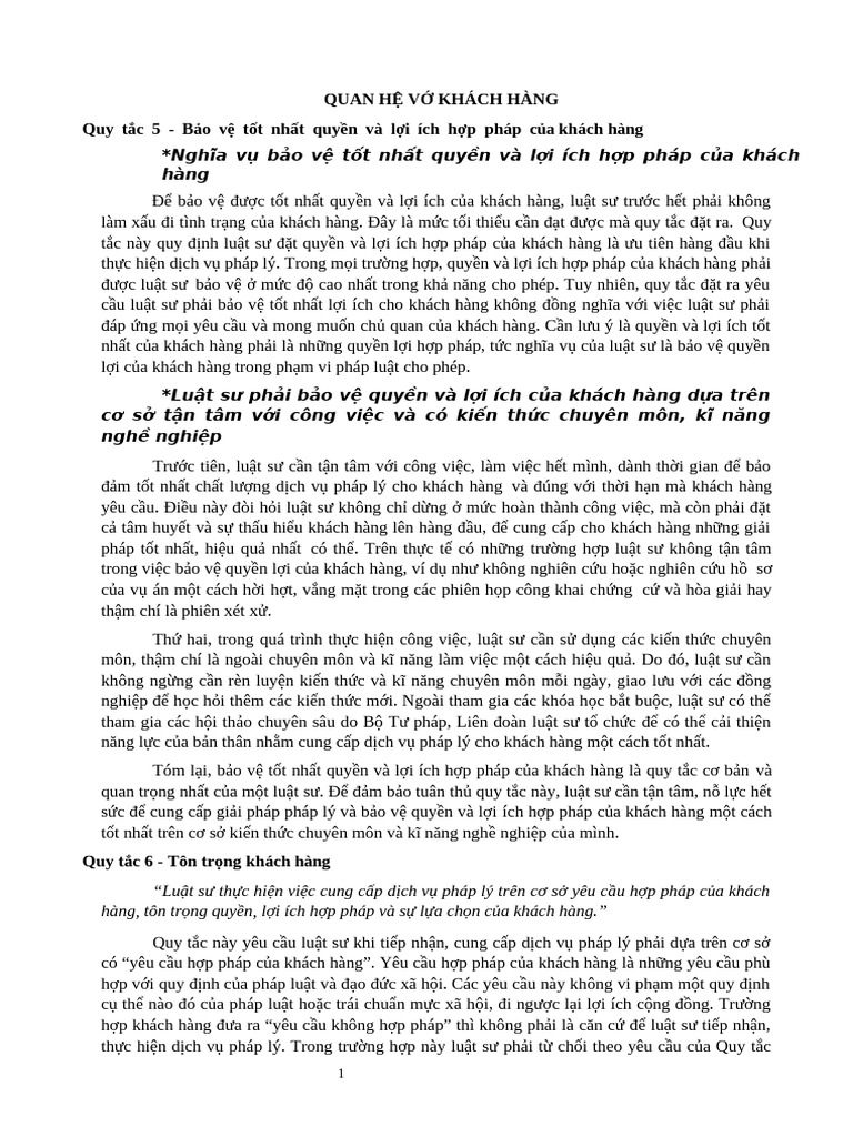 Quan Hệ Vớ Khách Hàng | PDF