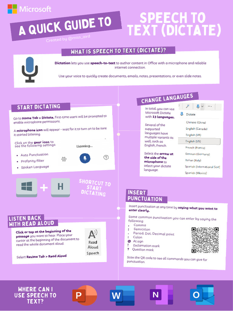 Microsoft Speech To Text Quick Guide | PDF | Notation | Human–Computer ...