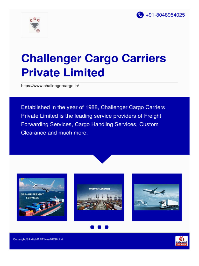 Challenger Cargo Carriers Private Limited | PDF