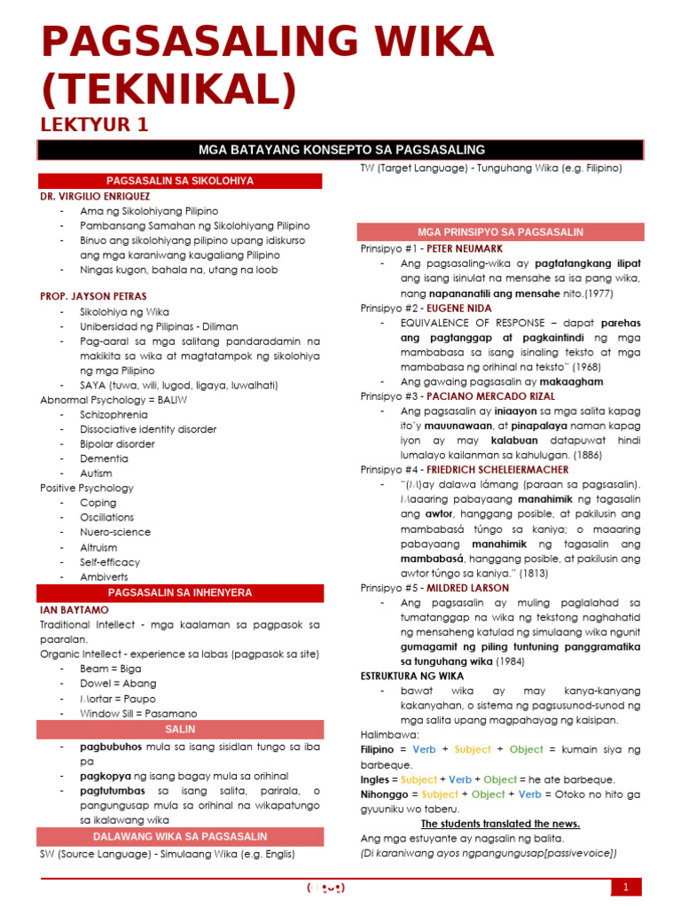 Pagsasaling Wika | PDF