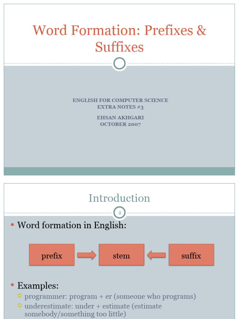 Prefix Suffix | PDF