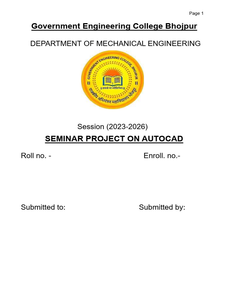 AutoCAD Mechanical Project Overview | PDF | Auto Cad | Cartesian ...