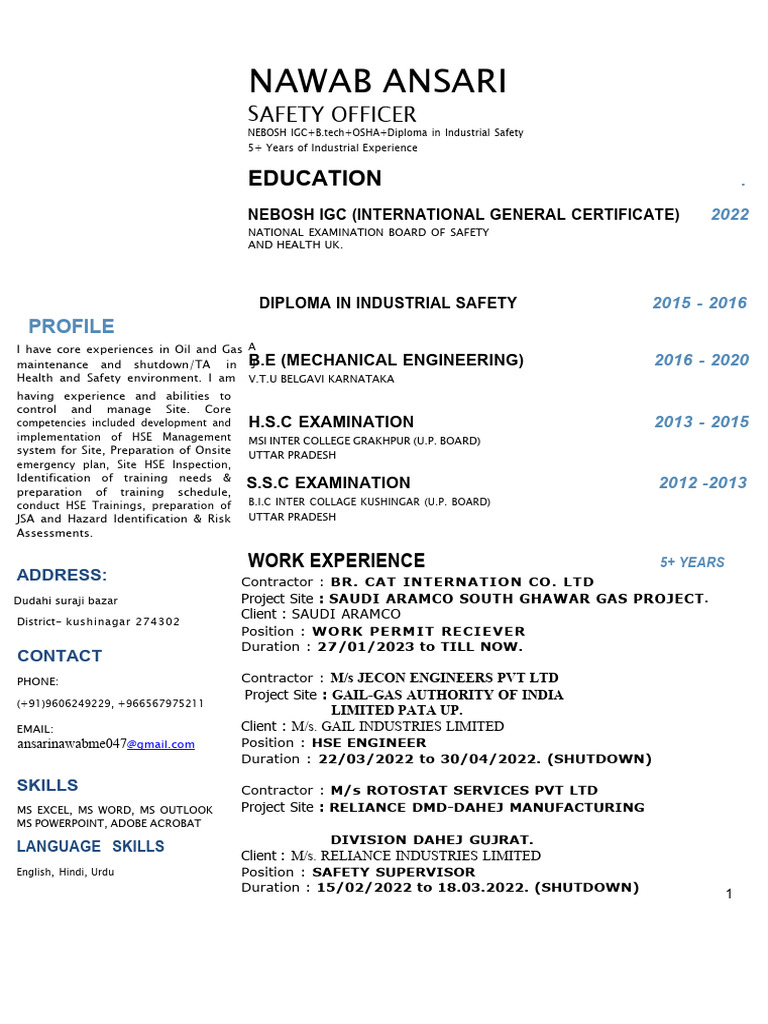 Dilshad Ahmad CV | PDF