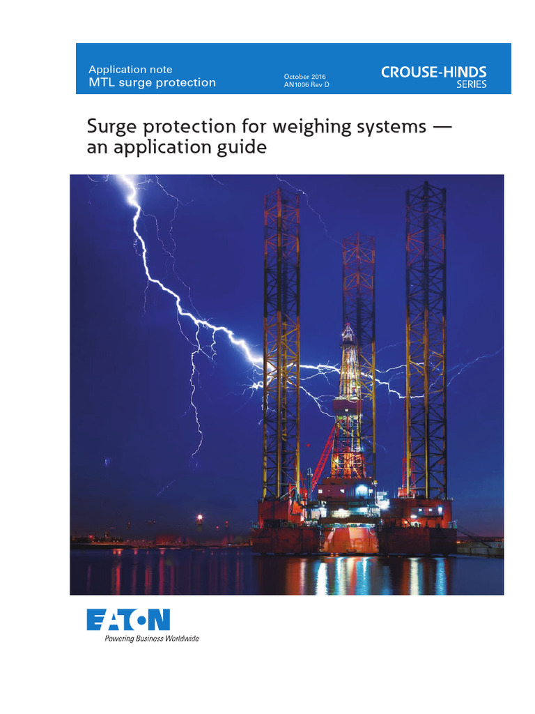 Crouse Hinds MTL Surge Protection Weighing Systems Application Note ...