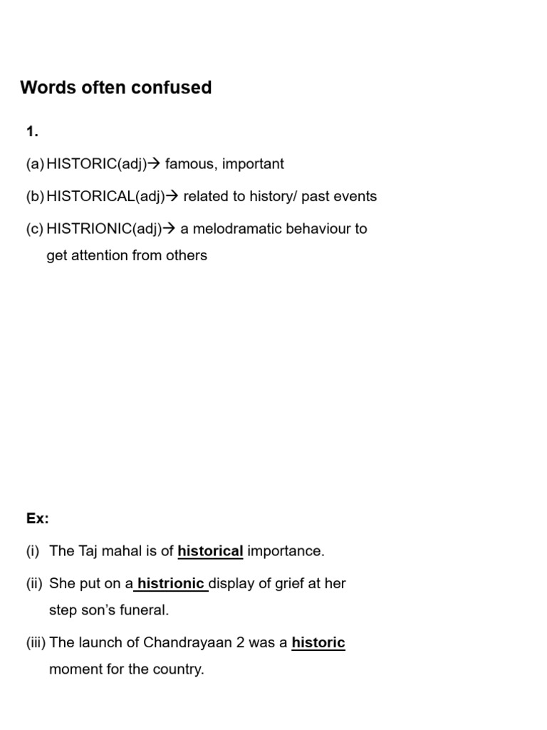 Vocab Confusing Words | PDF