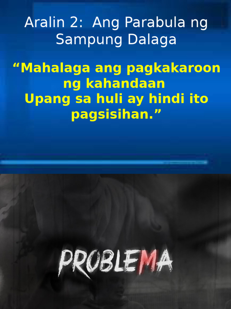 Aralin2 Ang Parabula Ng Sampung Dalaga Pdf