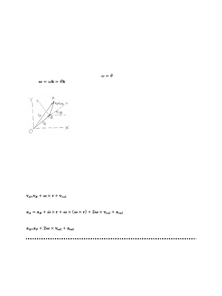 Motion Relative To Rotating Axes | PDF