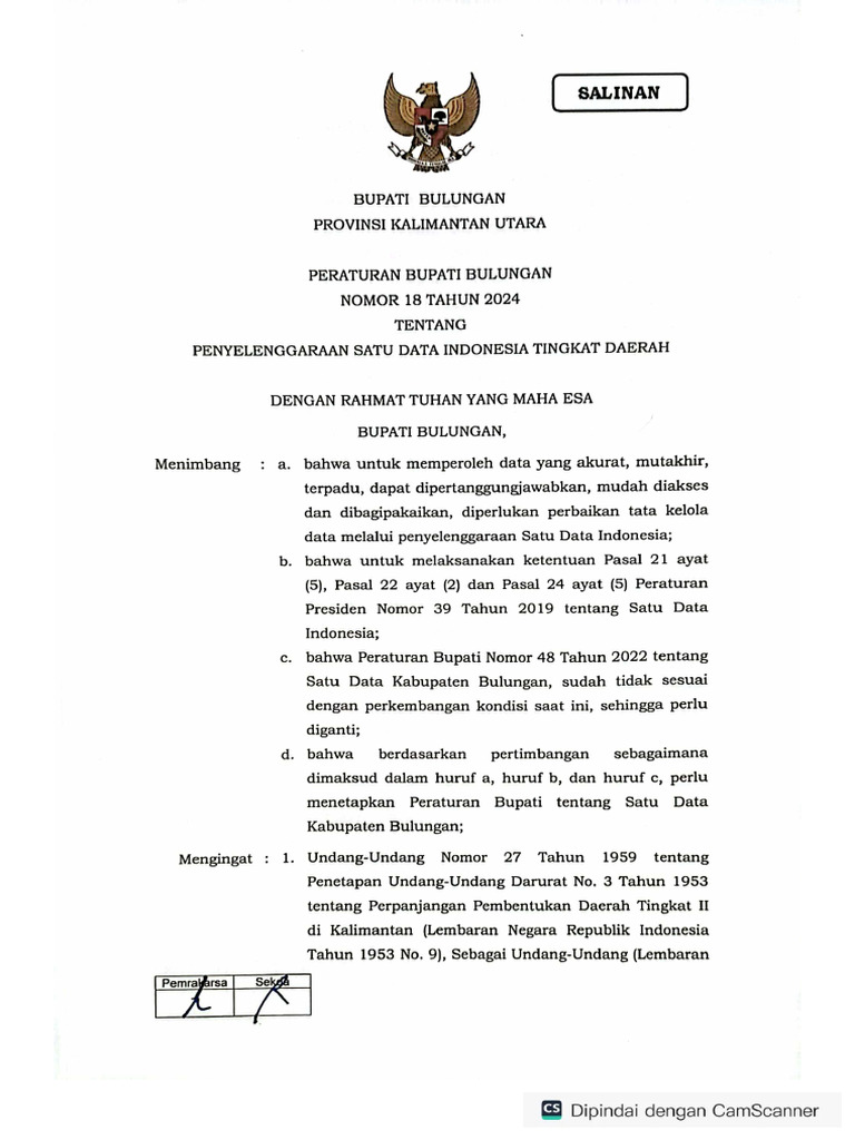 Perbup SDI 2024 | PDF