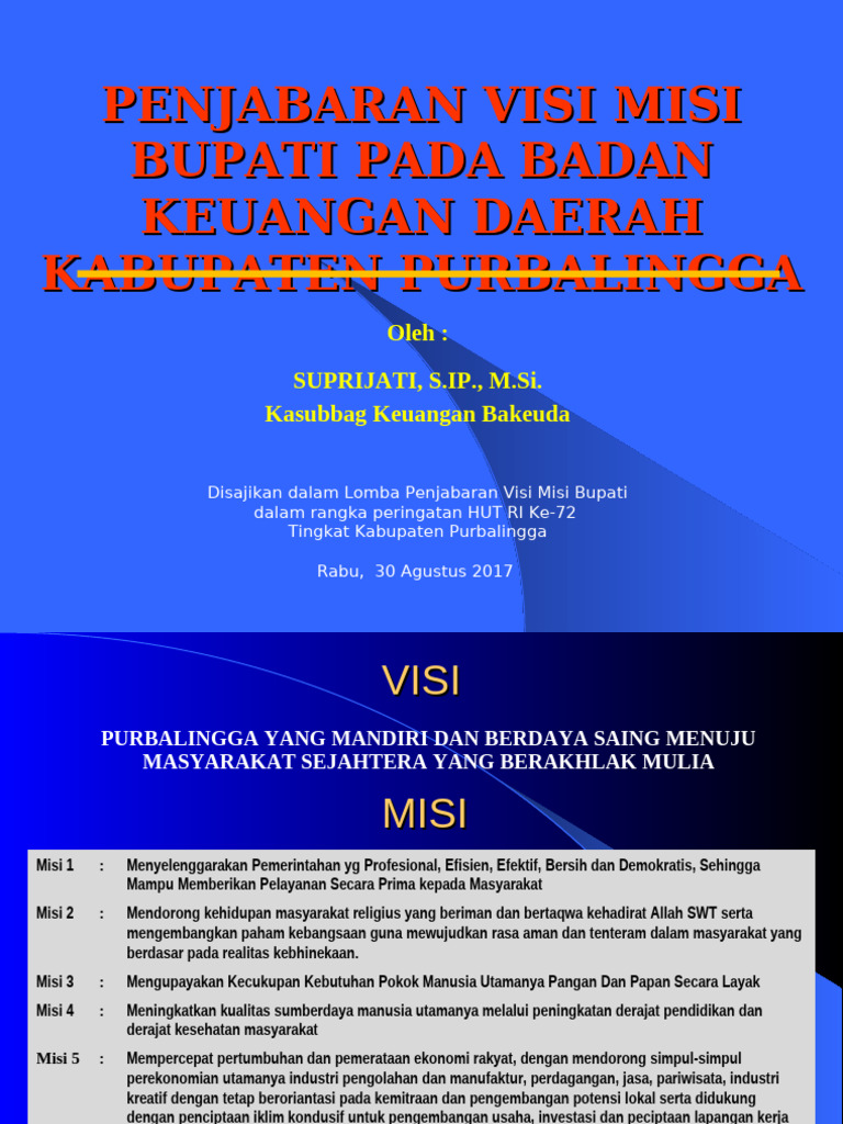 Paparan Visi Misi | PDF