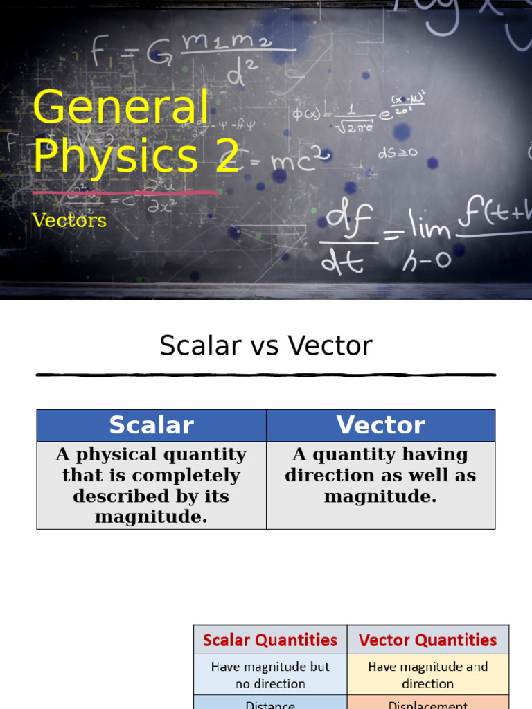 General Physics 1 - Vectors | PDF