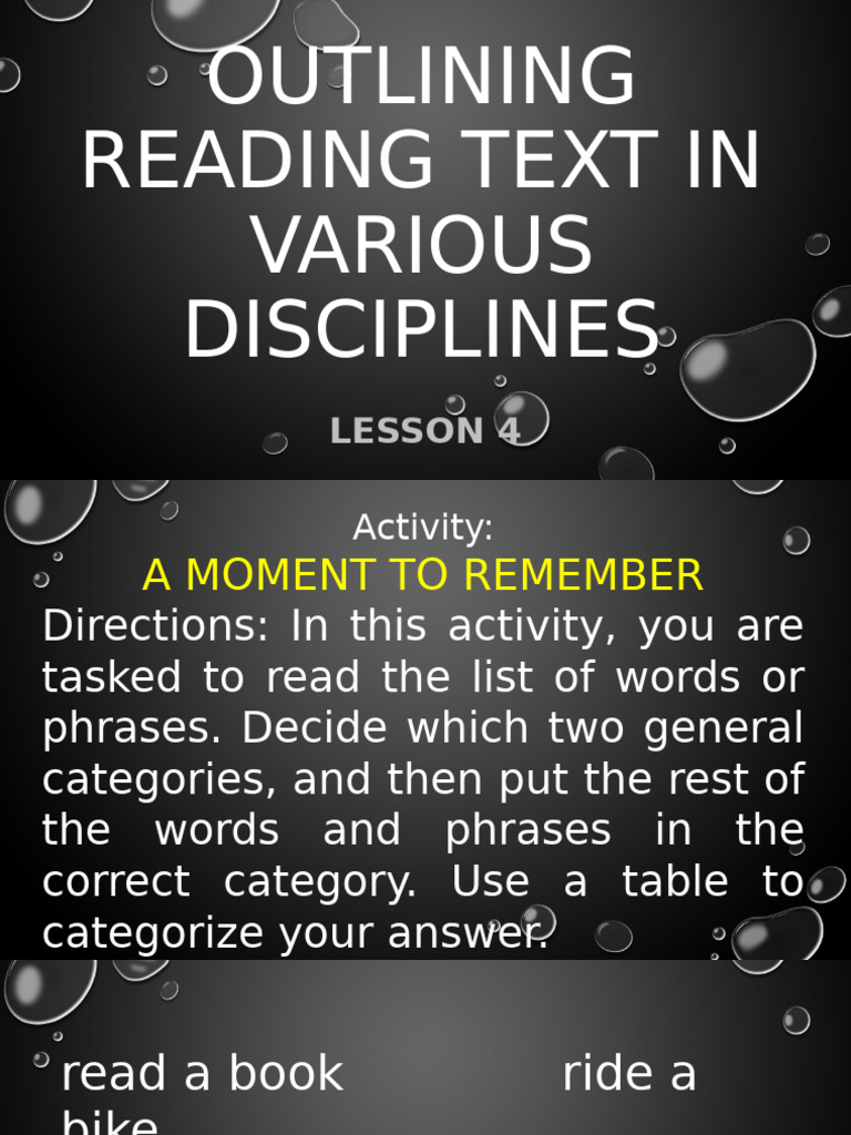 Outlining EAPP L4 | PDF