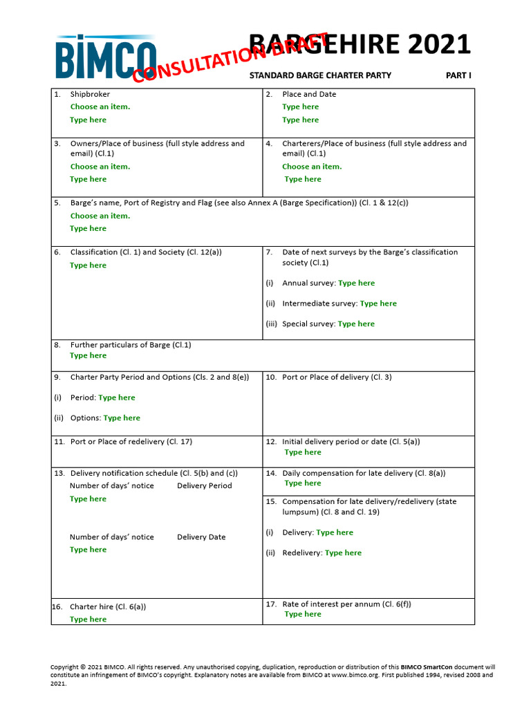 BARGEHIRE 2021 Consultation Draft Jan 2021 | PDF