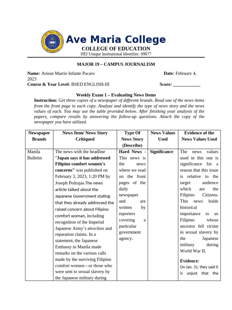Campus Journalism Act | PDF
