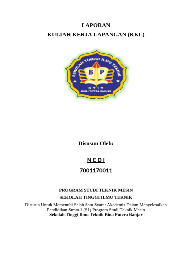 Contoh Laporan KKL | PDF