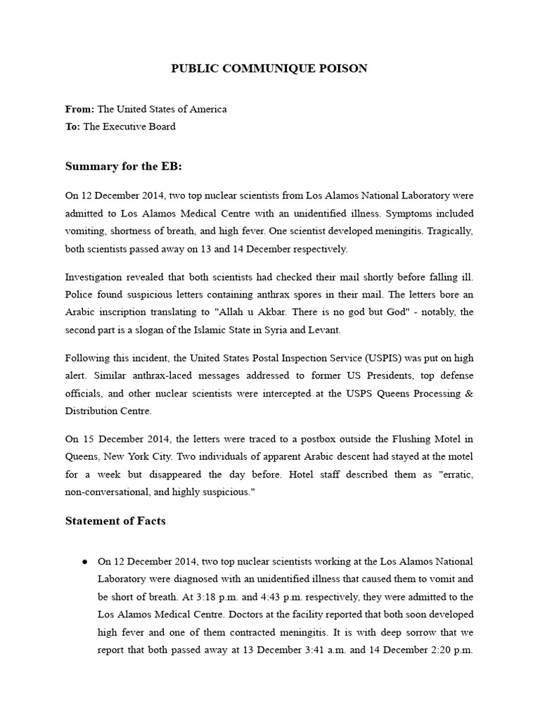 Public Communique Poison | PDF