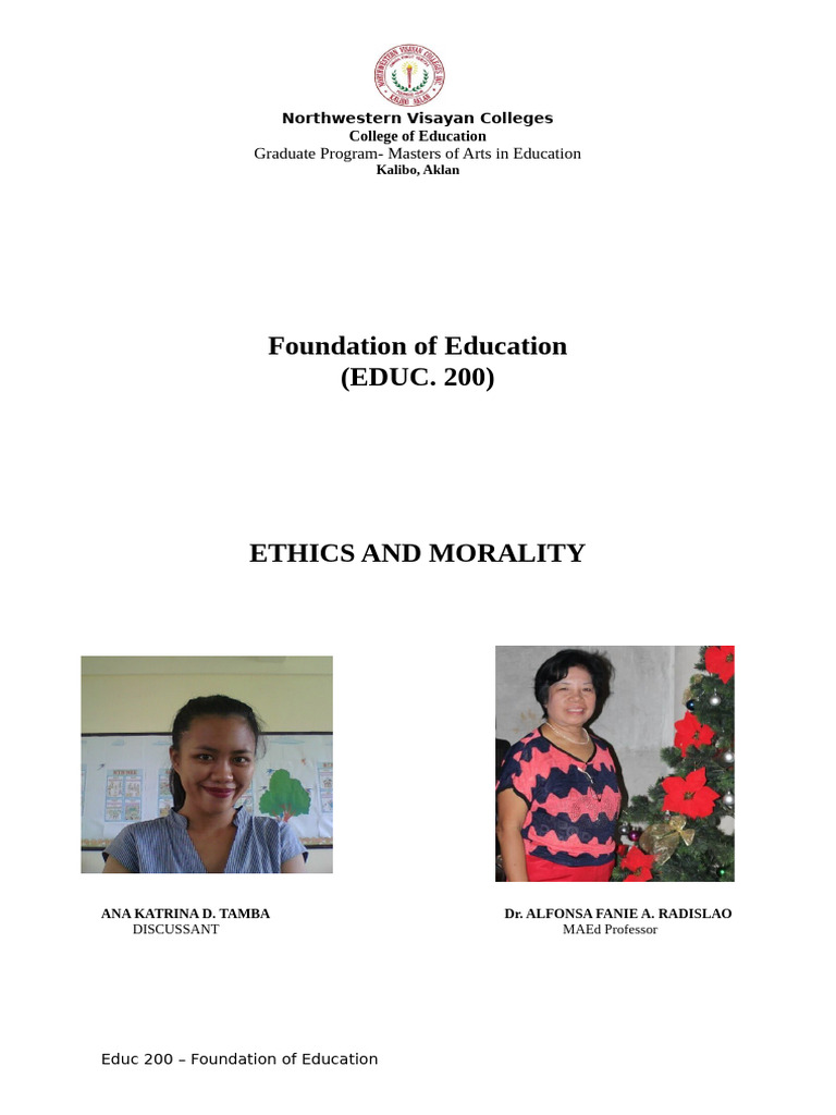 Ethics and Morality | PDF