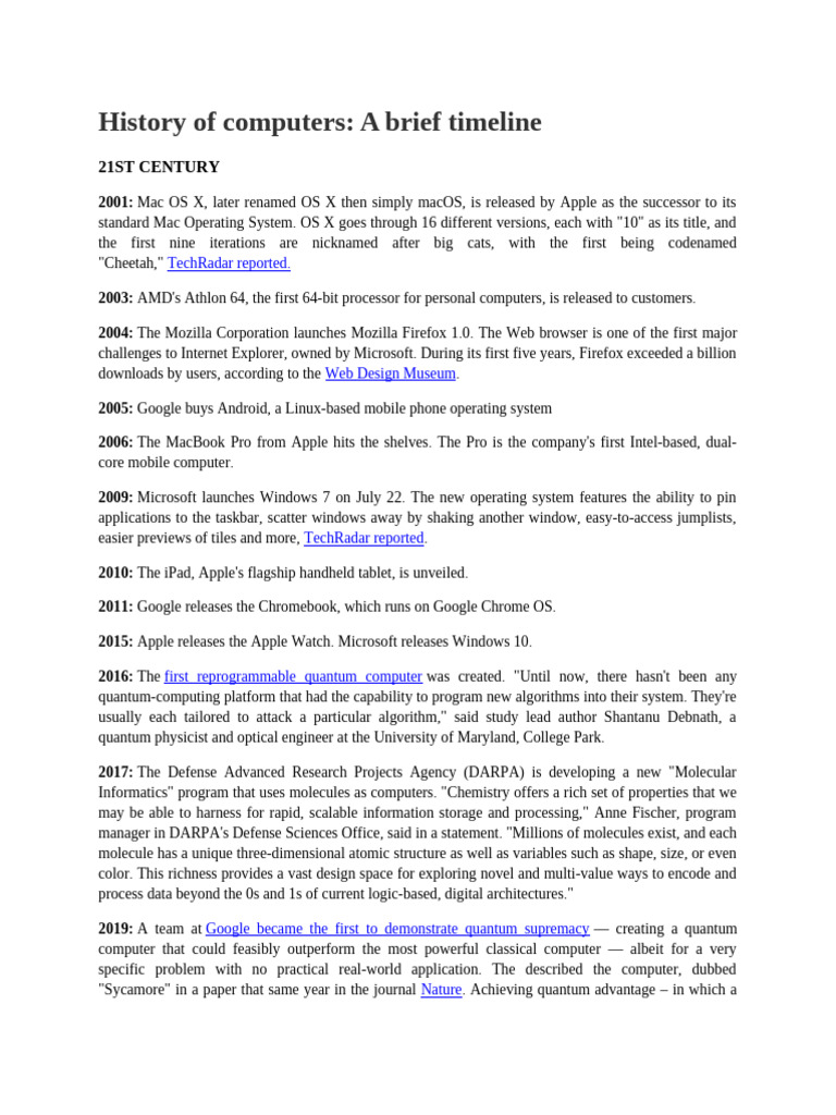 20_History of computers in 21st Century | PDF