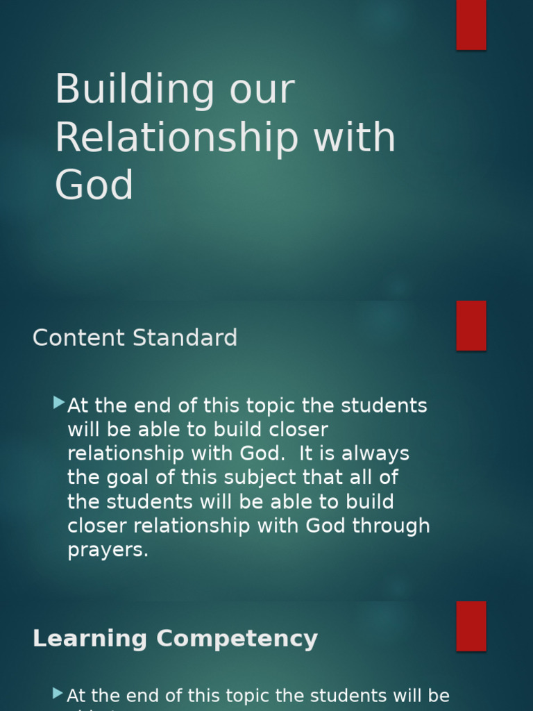 Topic-1-Builduing-our-Relationship-with-God | PDF