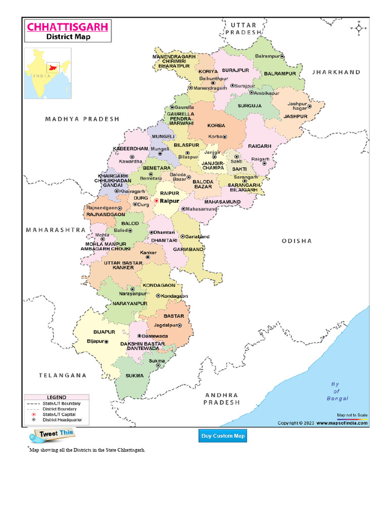 Chhattisgarh District Map | PDF
