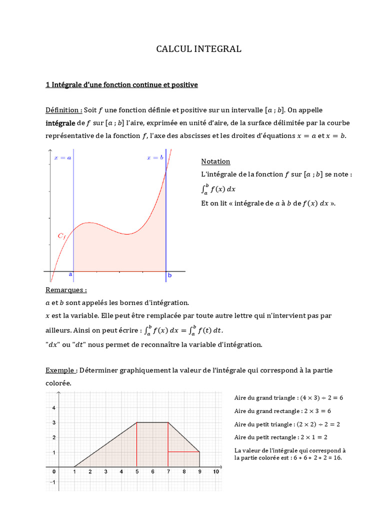Cours Calcul Intégral | PDF