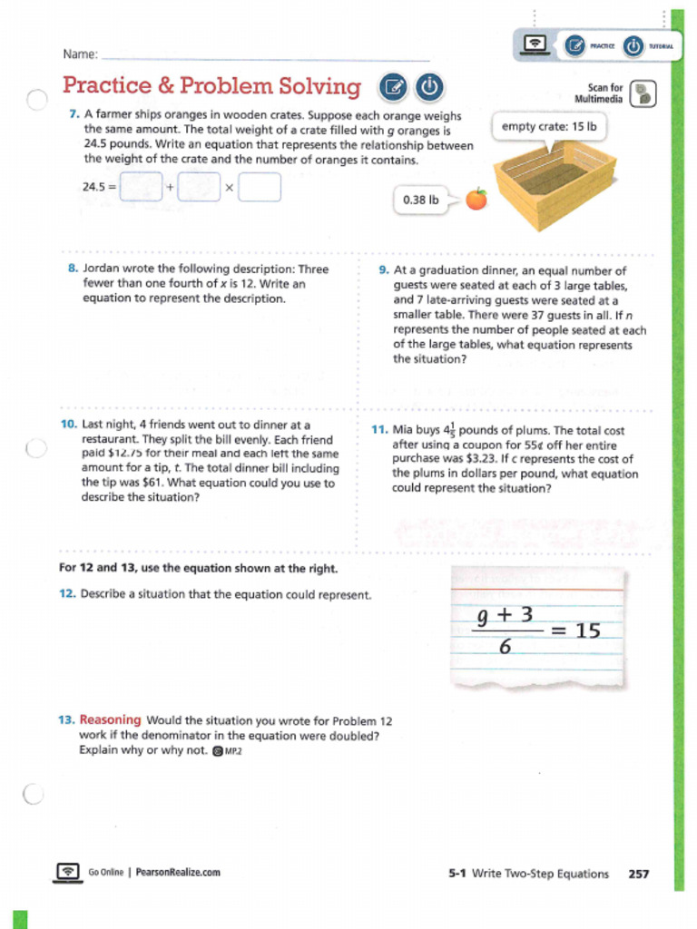 Grade 7 Envision Practice and Problem Solving Volume 2 | PDF