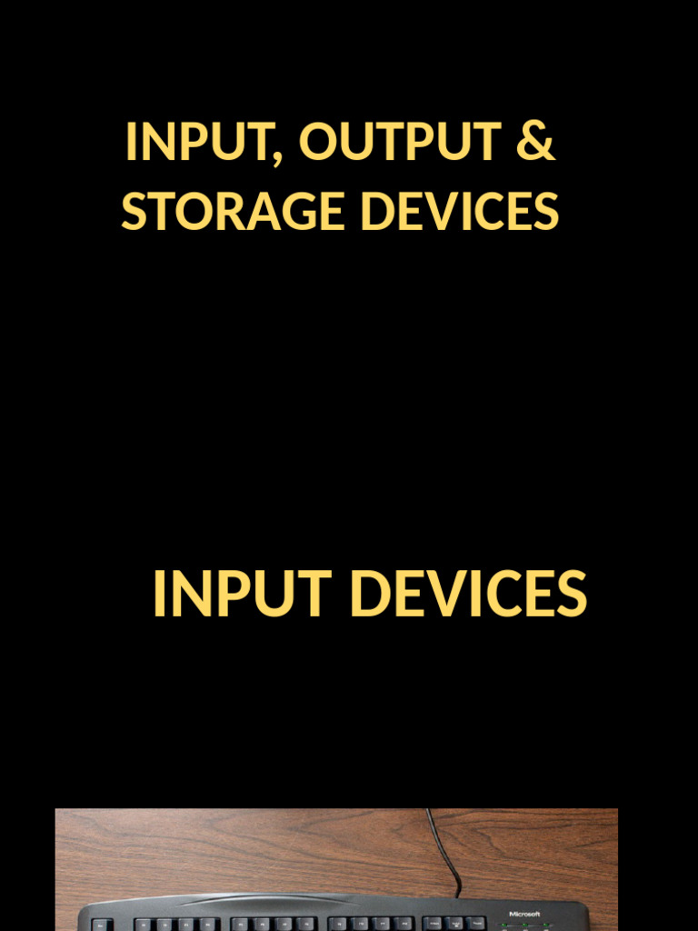 Input Output and Storage Devices | PDF