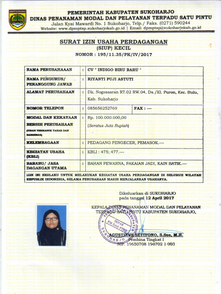 Sertifikat SIUP | PDF