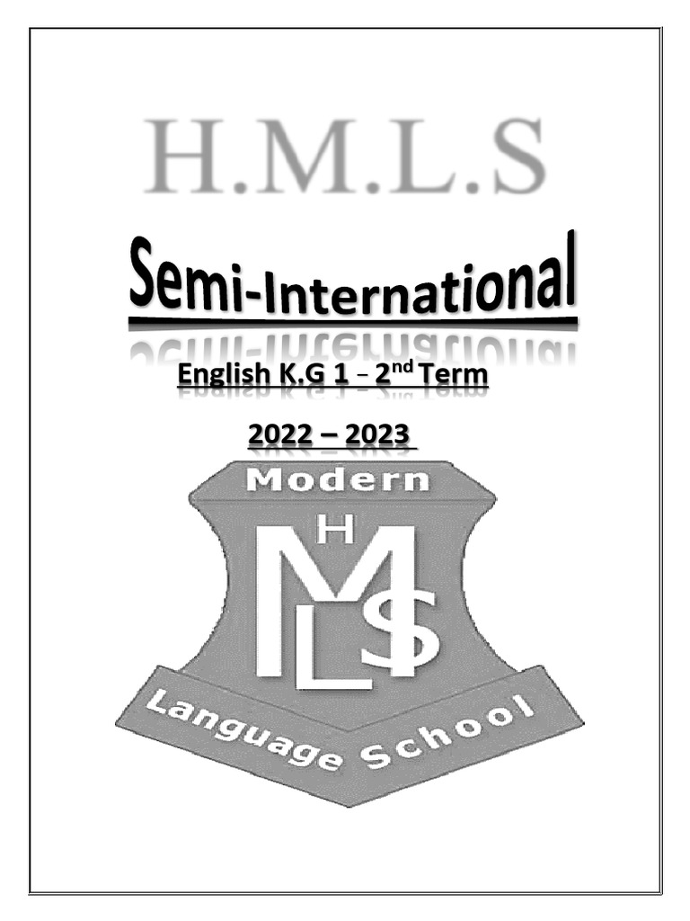 KG1 2nd Term English Booklet Alyaa 2023 | PDF | Lunch | Meal