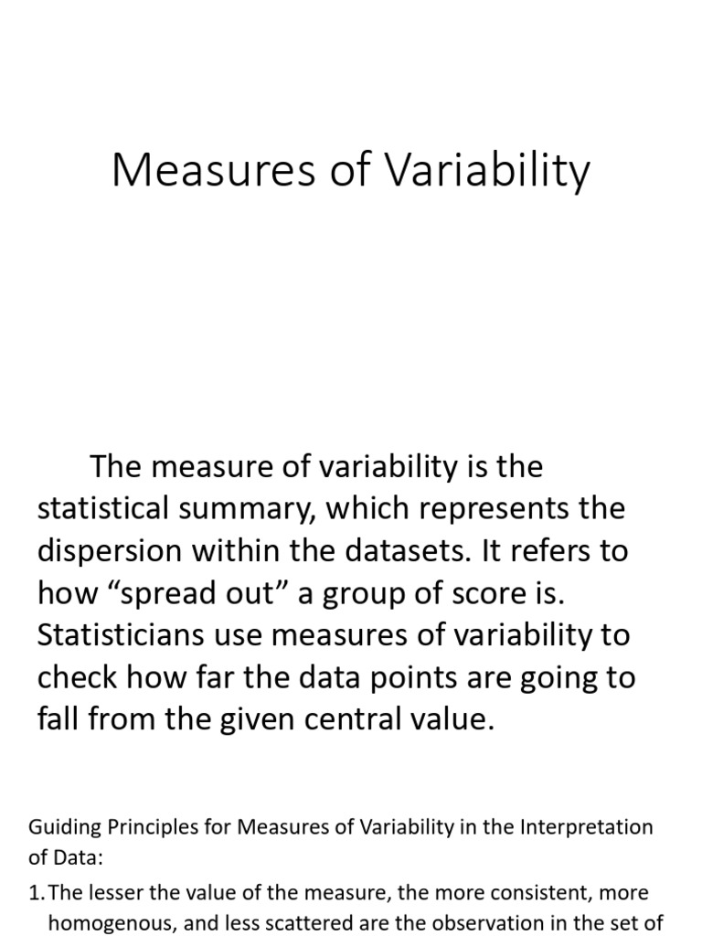 Chapter 5 Measures of Variability | PDF